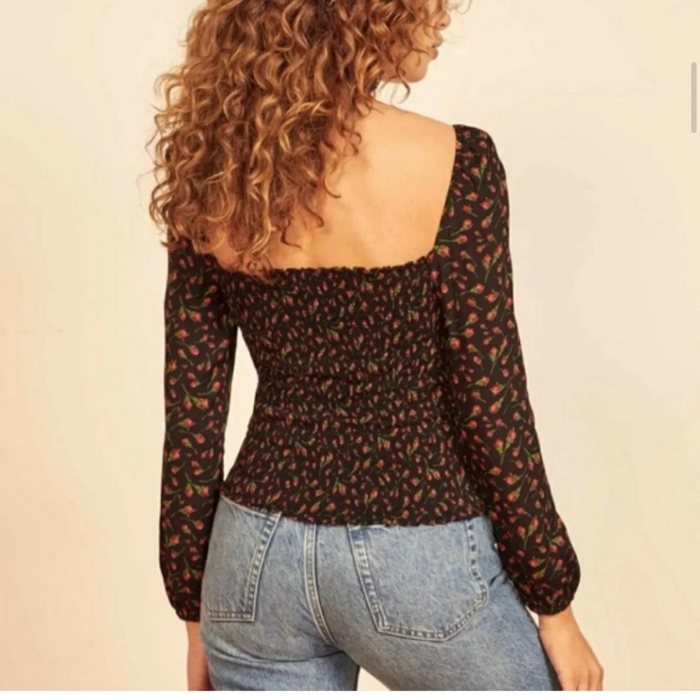 Reformation | Tops | Reformation Reign Top Black Red Sweetheart ...